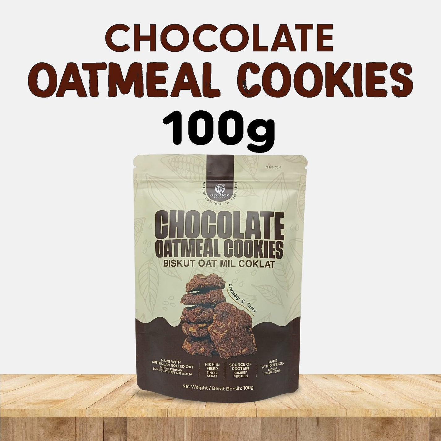 ORGANIC FIELDS Chocolate Oatmeal Cookies 100g