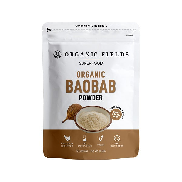 Organic Baobab Powder 100gm – ORGANIC FIELDS