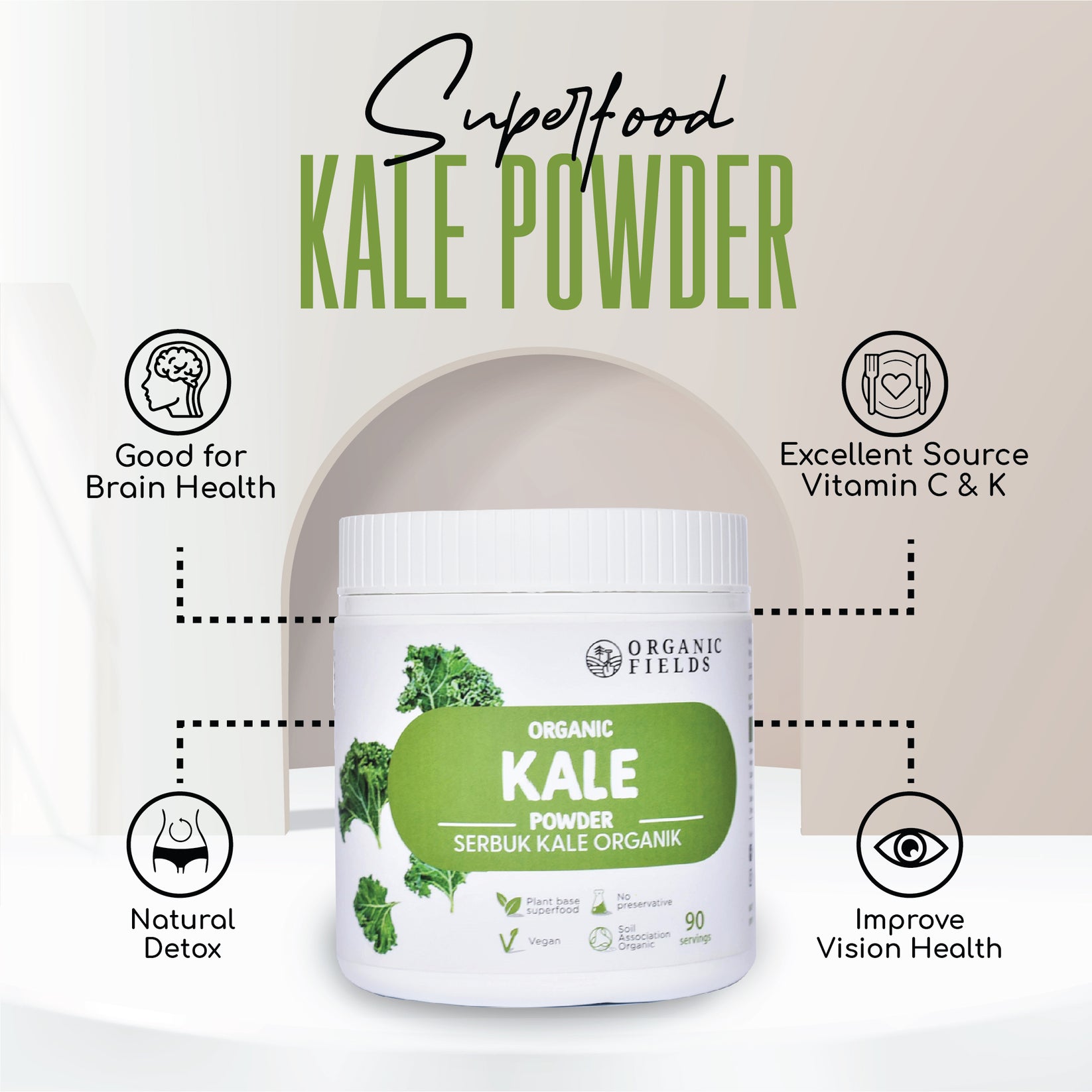 ORGANIC FIELDS Organic Kale Powder