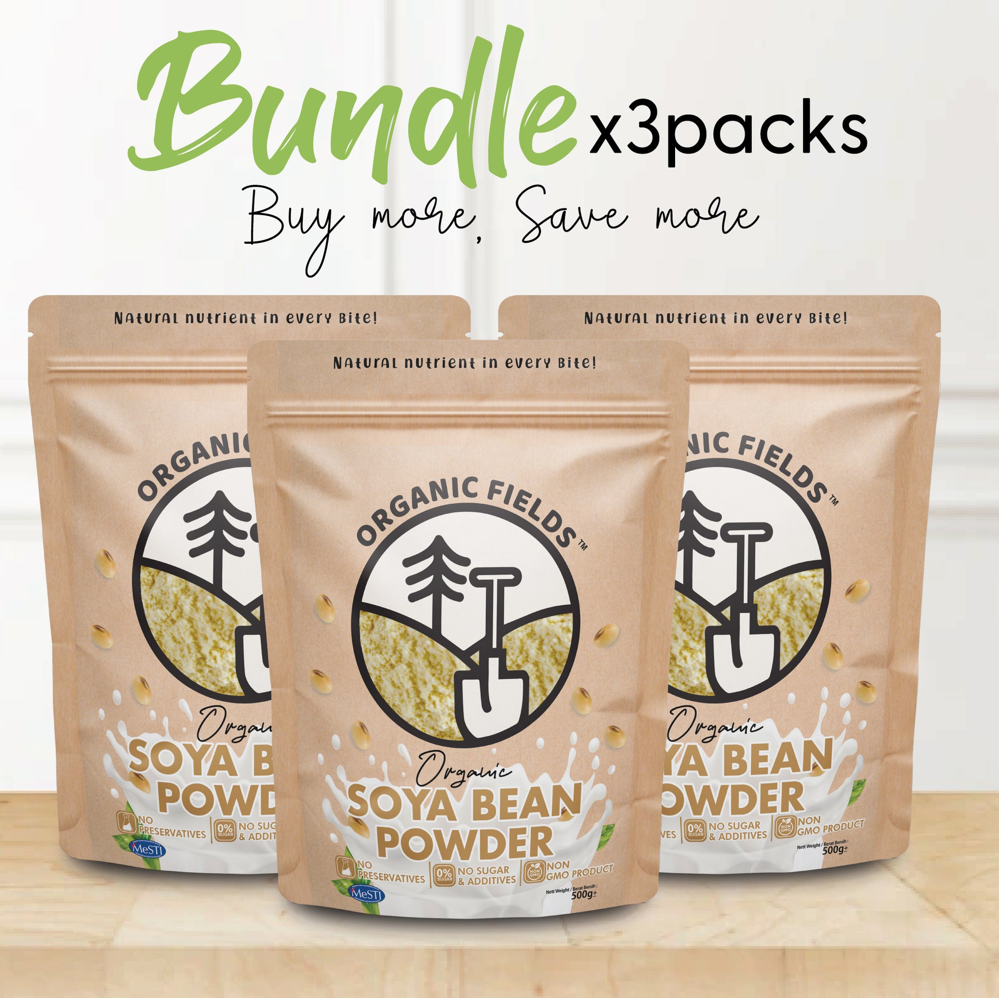 Organic Soya Bean Milk 500gm – ORGANIC FIELDS