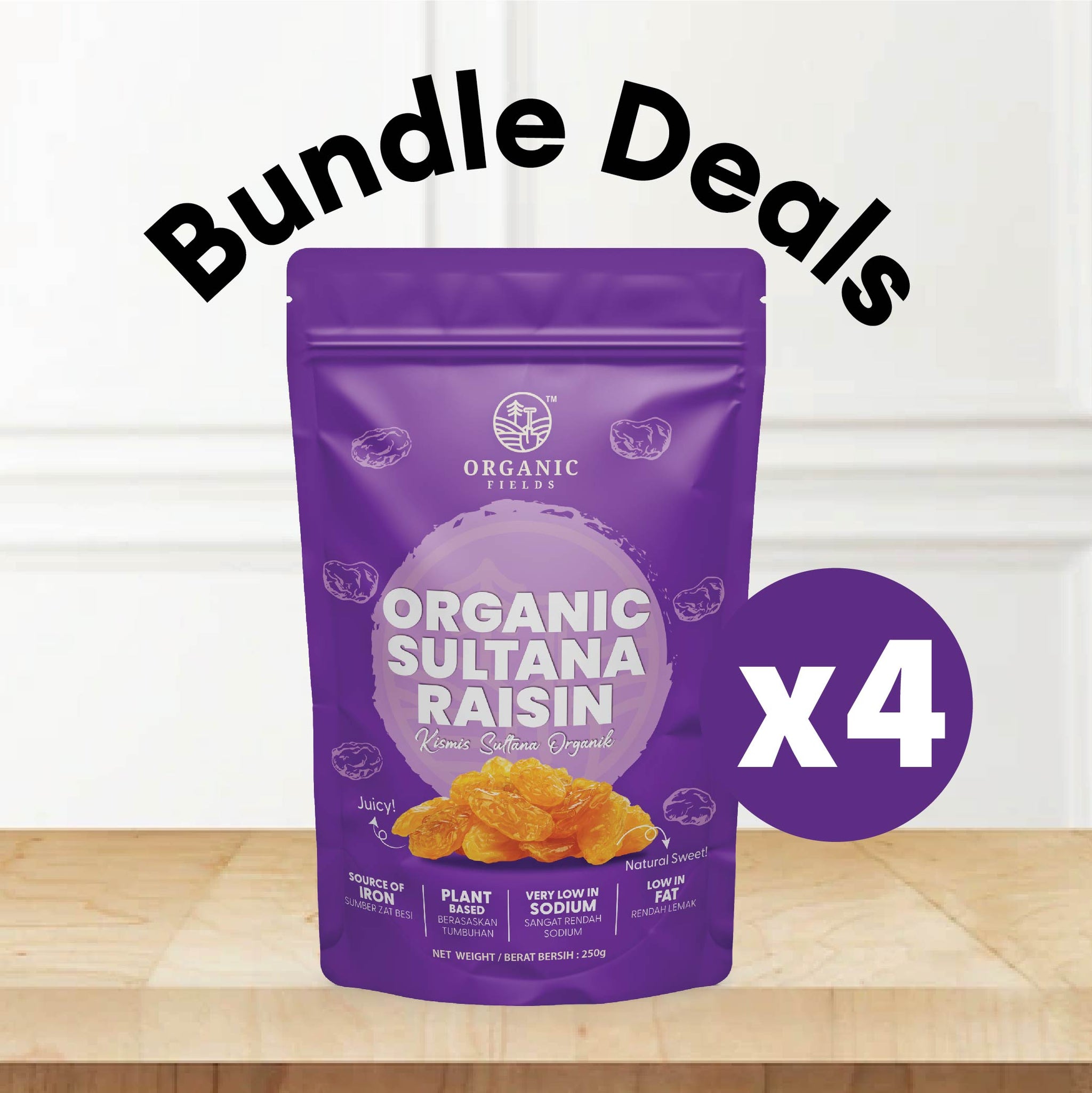 Organic Sultana Raisin 250gm – ORGANIC FIELDS